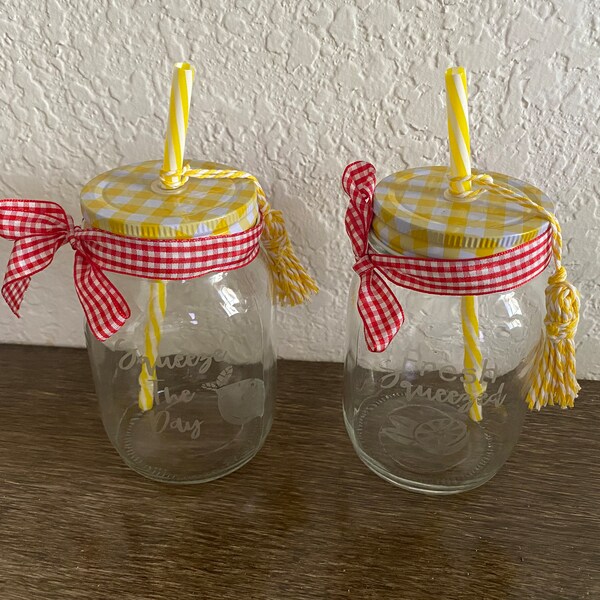 Lemonade Glasses - Etsy