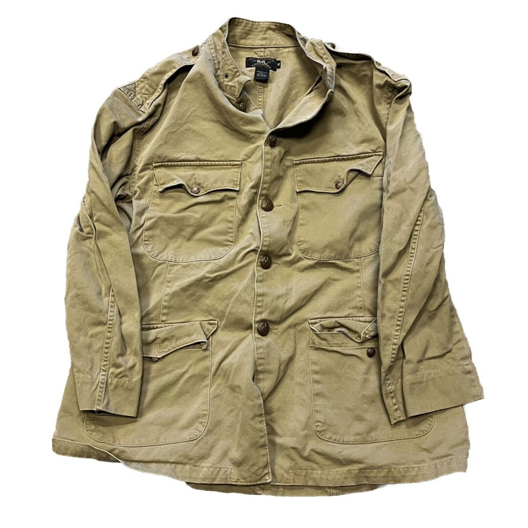 Ralph Lauren Rrl Double Rl Tan Military Jacket Sz Xl Button up Long Coat H3 - Etsy