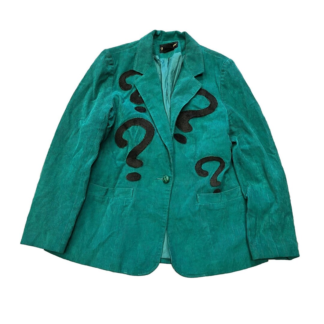 Vtg 70's Custom Riddler Jacket Green Black Corduroy Blazer Bomber ...