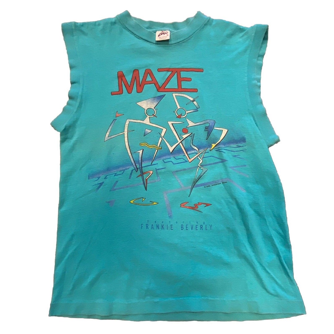 Vtg 1985 Maze Frankie Beverly Blue Band Concert Shirt M Cant Stop the ...