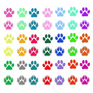 Dog Paw SVG, Printables Planner Sticker Icons Paw Print Vinyl Decal ...
