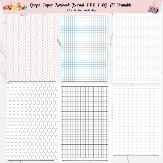 Printable Graph Paper PDF PNG AI. Hexagonal Graph Paper - Etsy UK