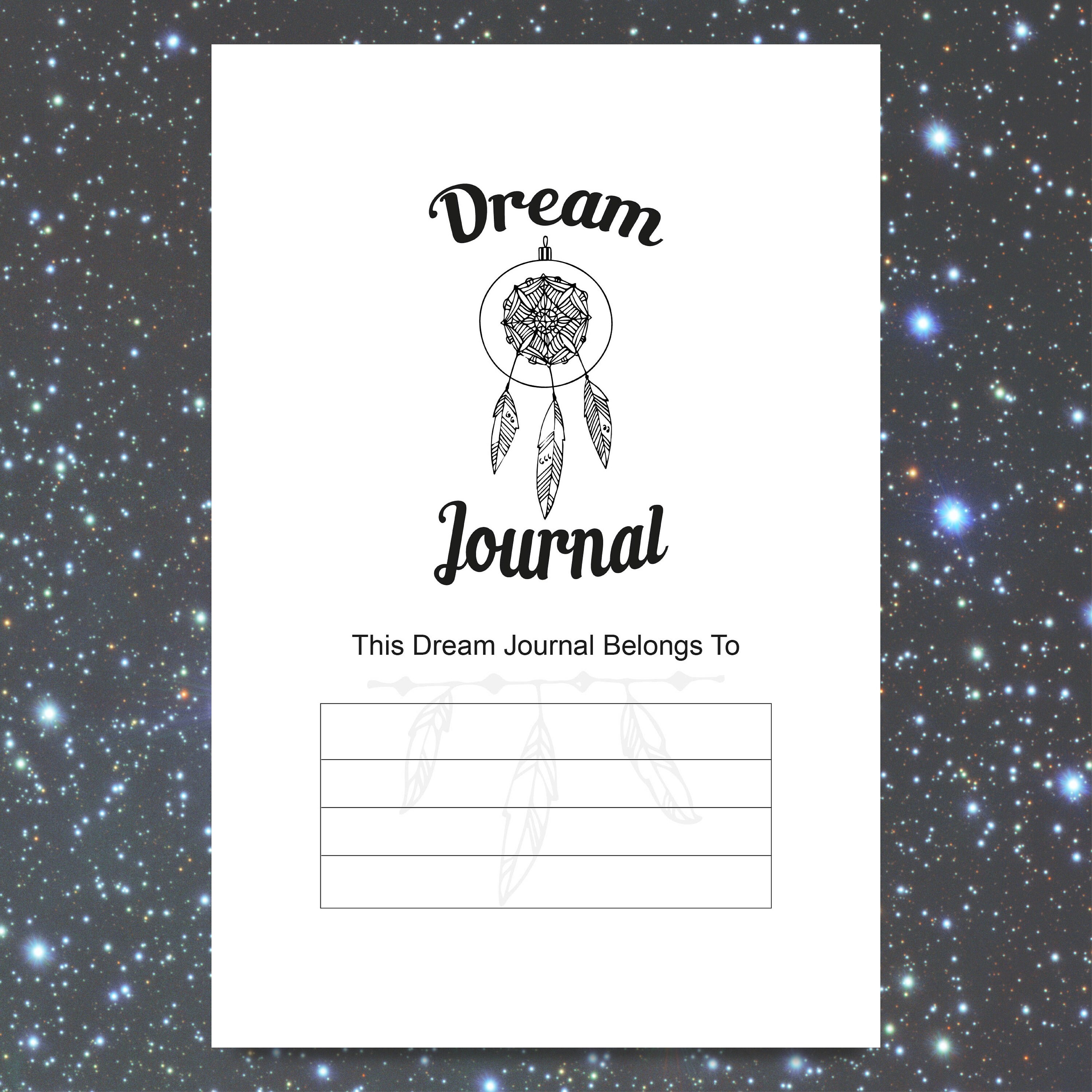 Dream Journal, Dream Notebook Printable PDF, Dream Tracker, Dream Diary ...