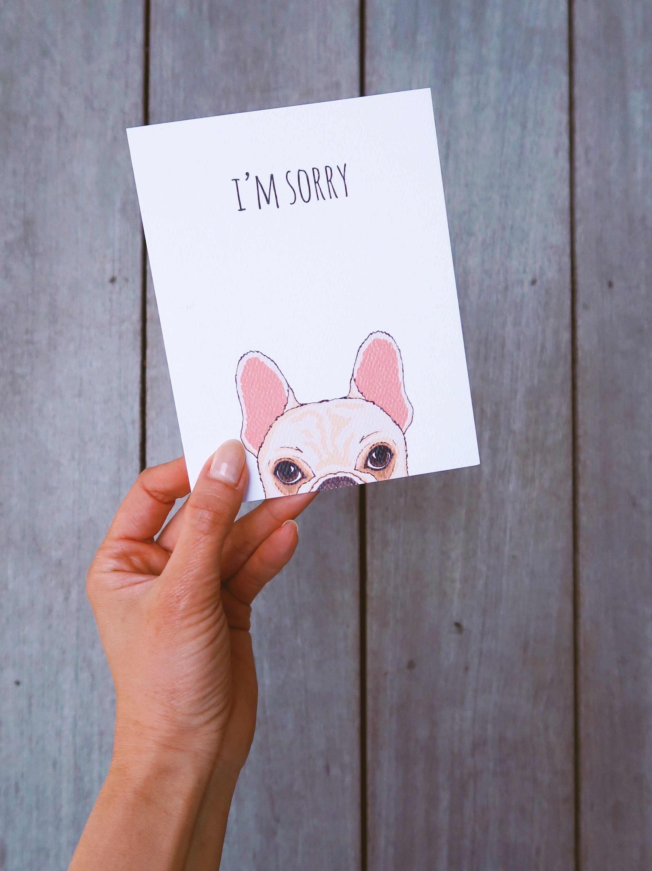 I'm Sorry Puppy Dog Eyes Apology Sympathy Encouragement French Bulldog ...
