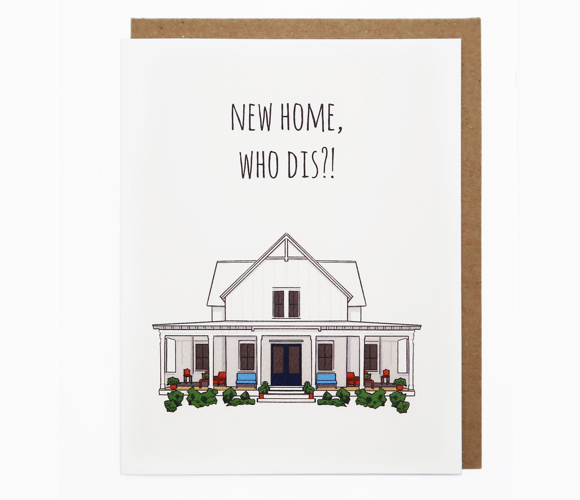 Housewarming Card, Home Card, A Frame, Cabin, Congratulations, Frenchie ...