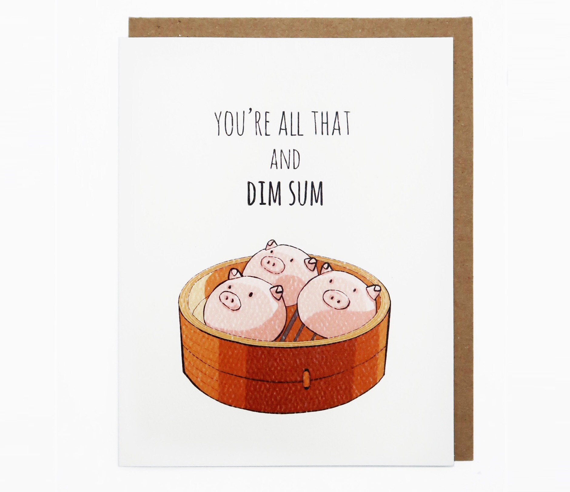 Dim Sum Card, Love Card, Appreciation Card, Piggy Dim Sum Card ...