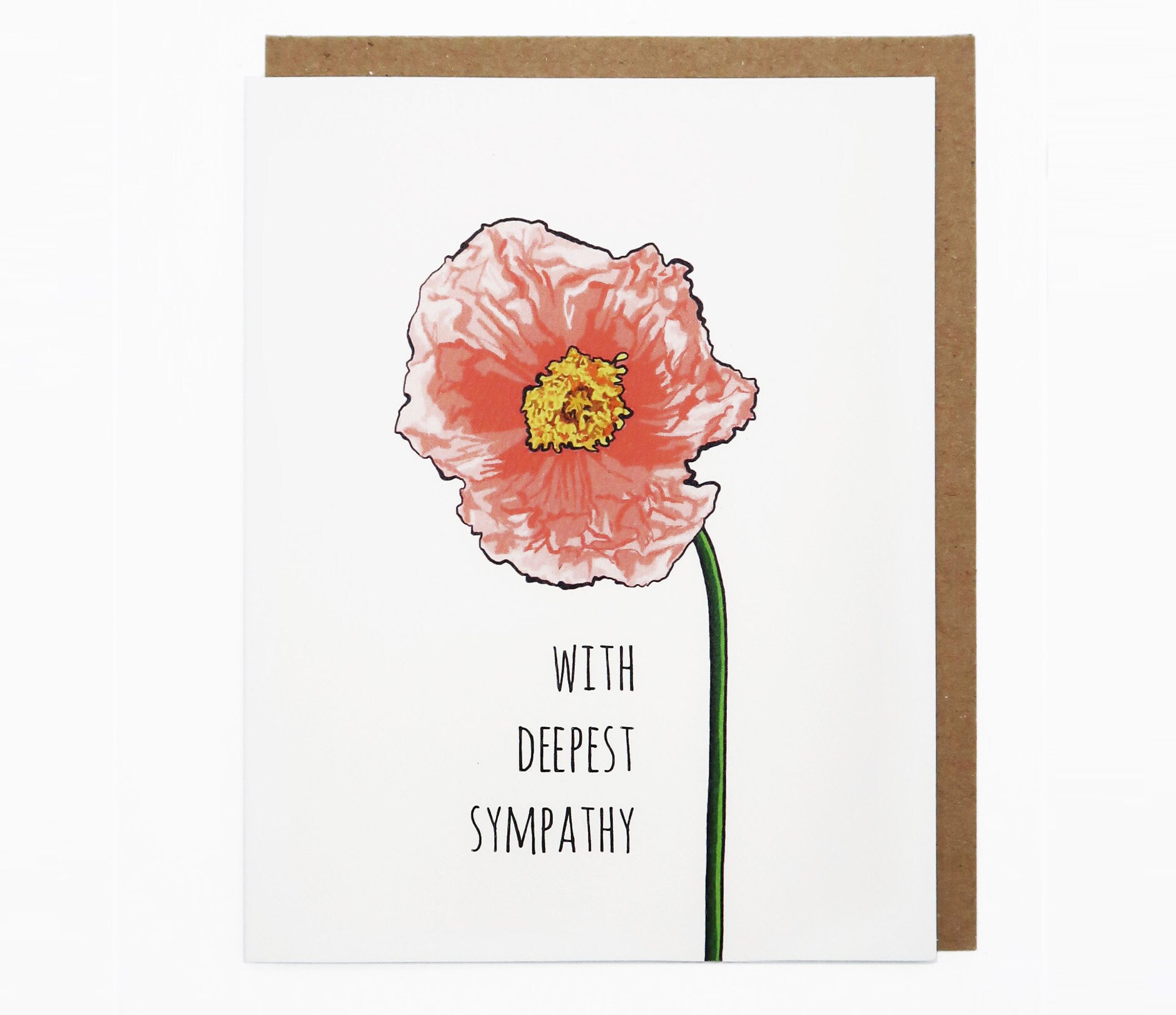 Sympathy Card, Condolence Card, Love Card, Flower Card, Floral Card ...