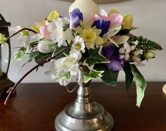 Spring Candle Wreath | Etsy