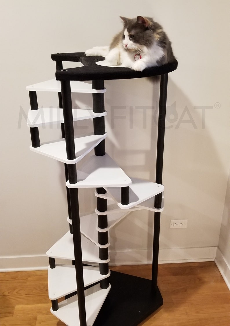 Cat Tree 12 Step Spiral Cat Furniture Best Cat Stairs Etsy