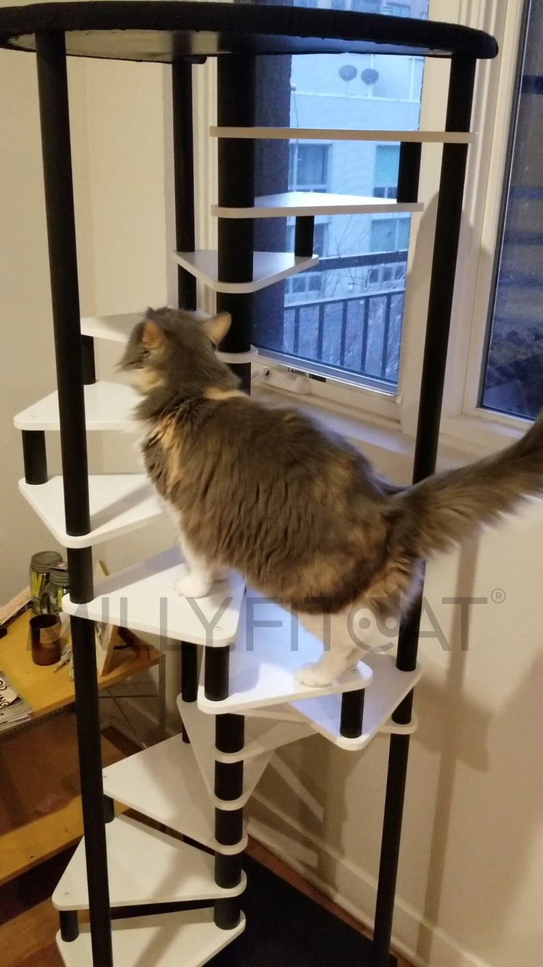 Cat Tree 18 Step Spiral Tower Best Cat Furniture Idea Cat Etsy