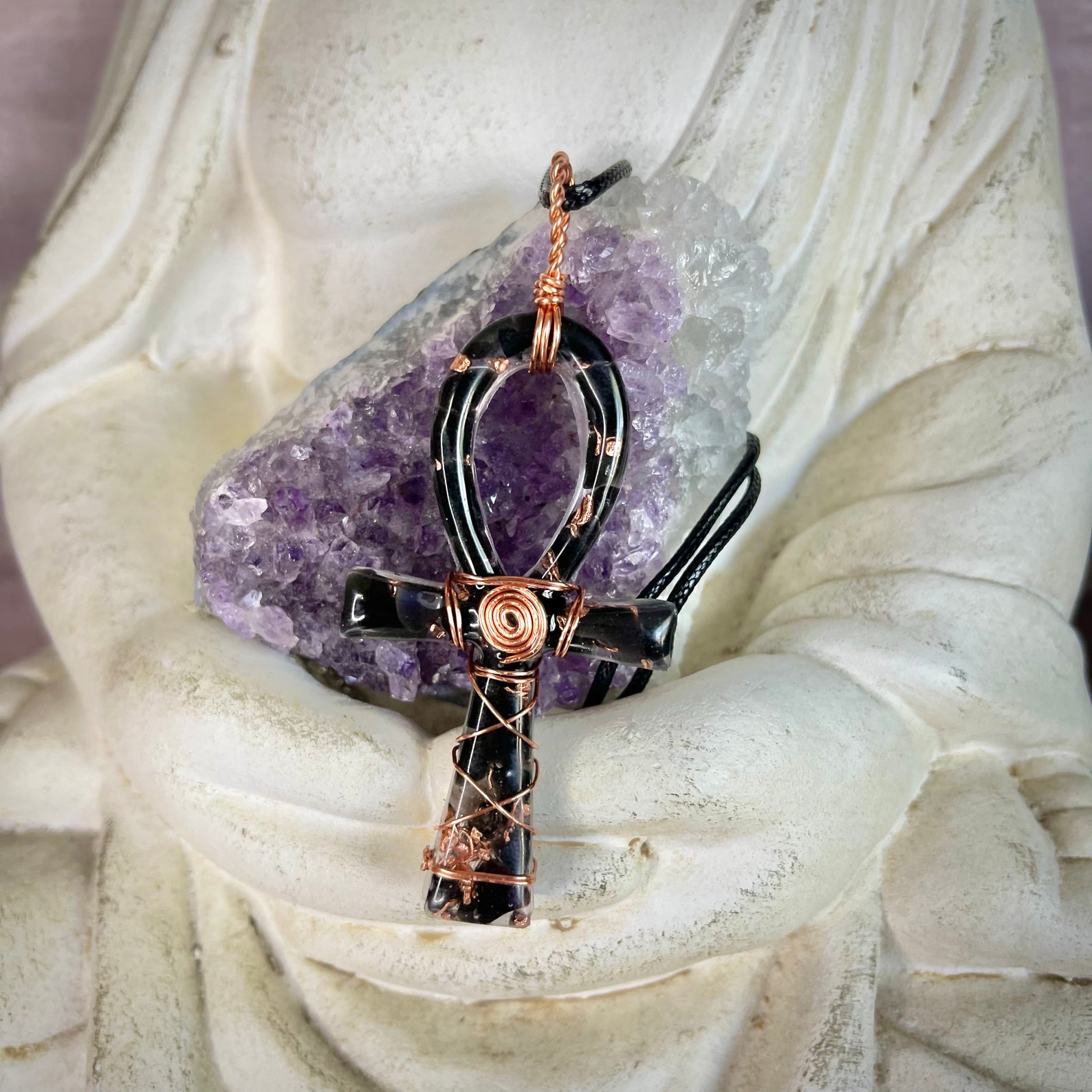 Black Obsidian Ankh/protection - Etsy