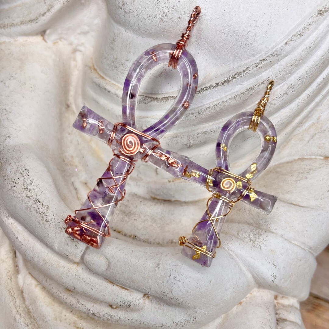 Amethyst Ankh Pendant - Etsy