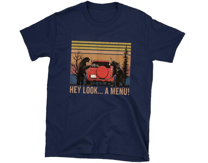 Hey Look A Menu Shirt, Funny Camping Shirt, Bear T-shirt, Stick Family ...
