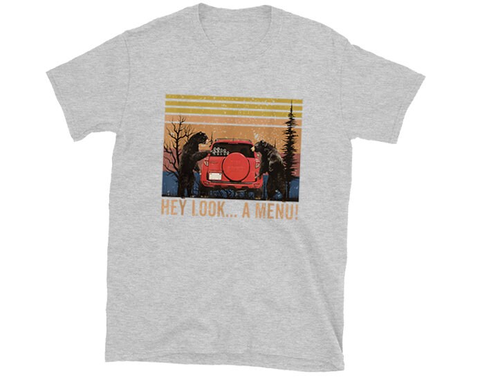 Hey Look A Menu Shirt, Funny Camping Shirt, Bear T-shirt, Stick Family ...