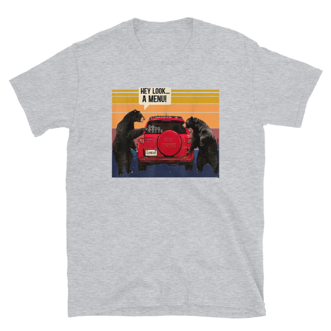 Hey Look A Menu Shirt, Funny Camping Shirt, Bear T-shirt, Stick Family ...
