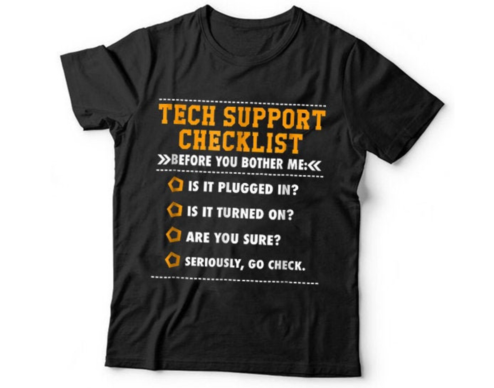 Funny Tech Support Checklist T-shirt, Sysadmin Gift - Etsy