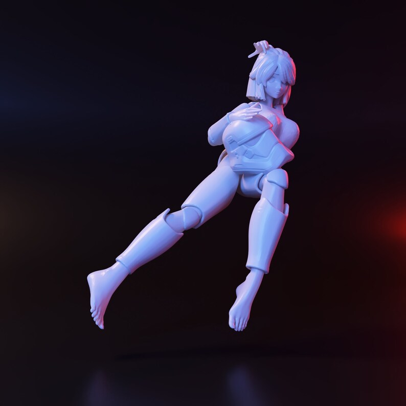 Anime Girl 3d Printed Files Stl, Digital Print Set Character Commission ...