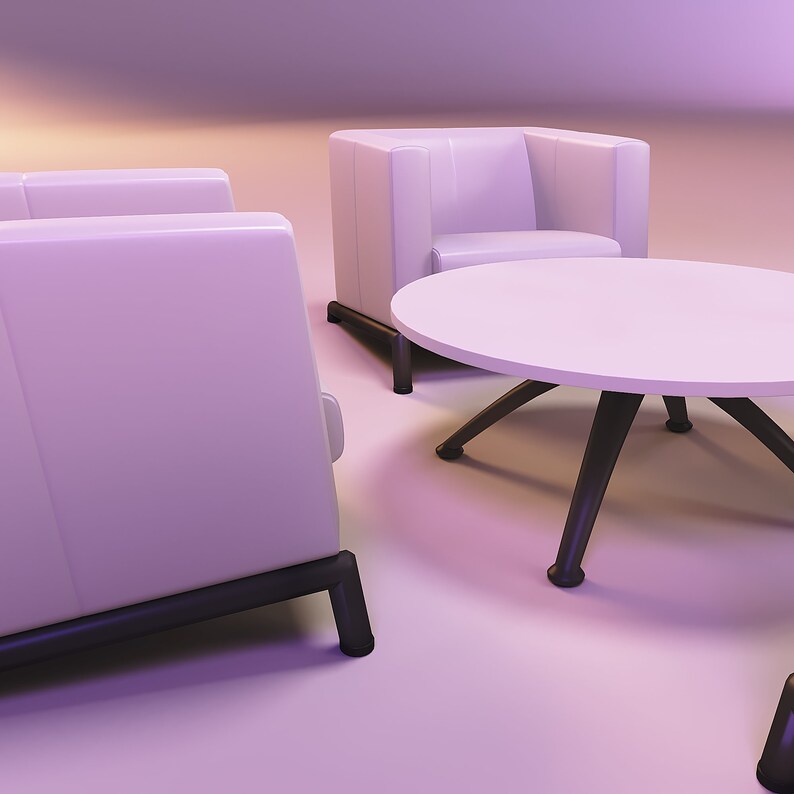 Recliner Chair and Coffee Table Kit 3d Printed Stl Files, Dollhouse ...