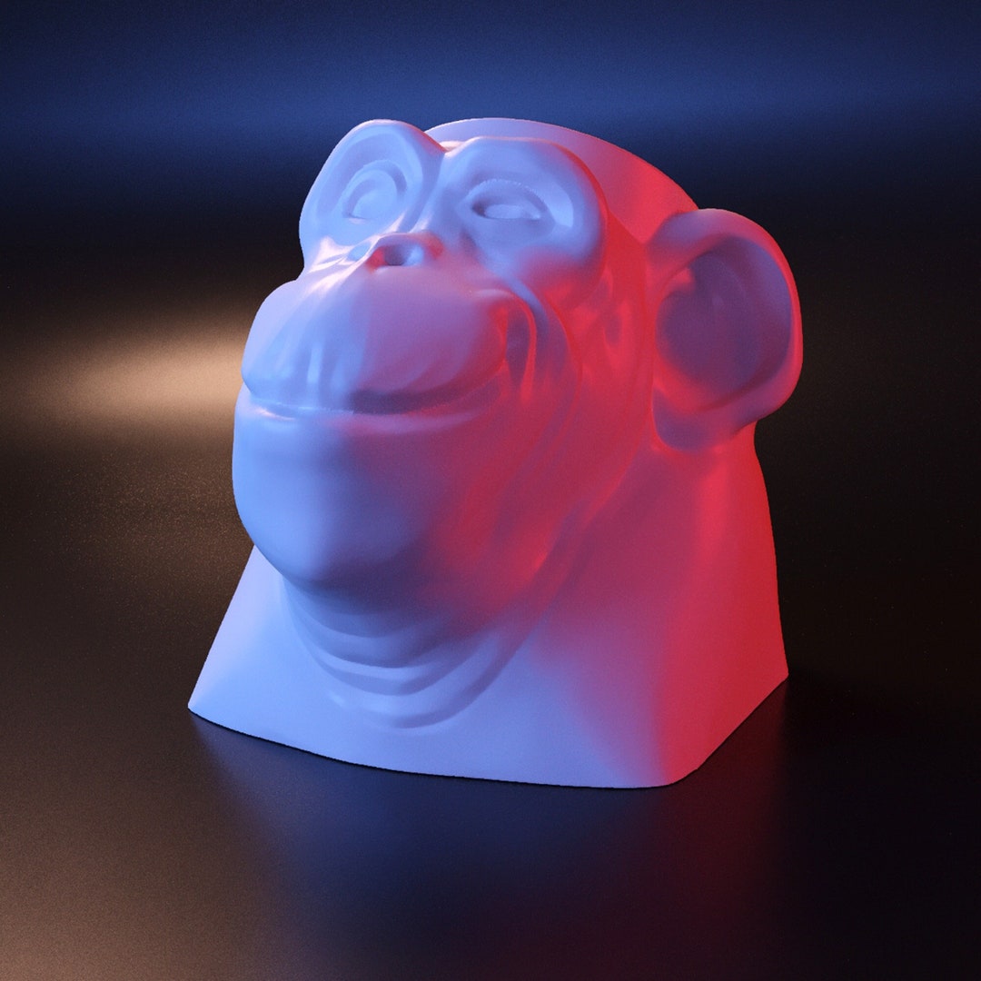 Stl File 3d Printing, Monkey Head Vase, Makeup Holder, Tothbrushholder ...