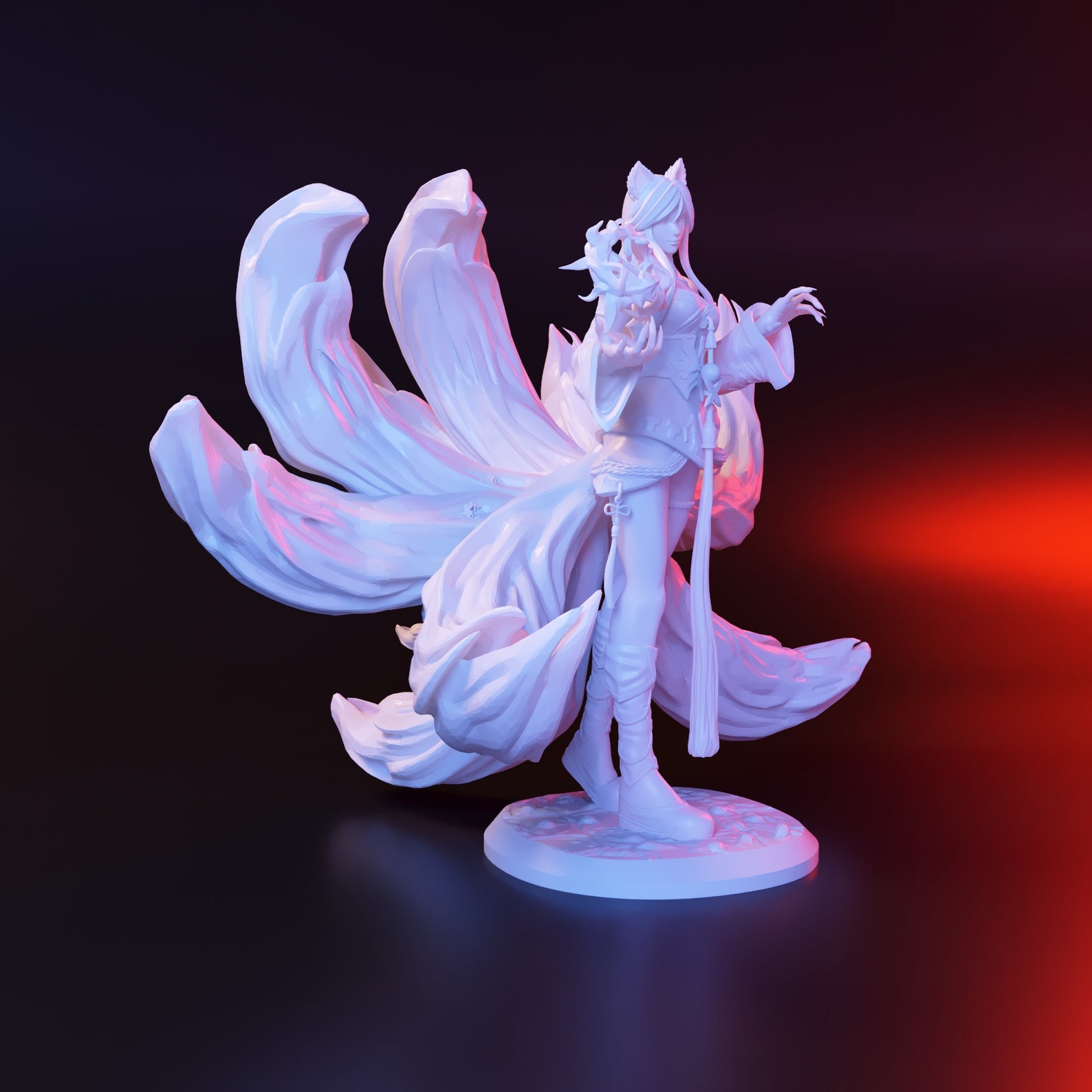 Anime Ahri League of Legends 3d Printed Files Stl, Digital Print Set ...