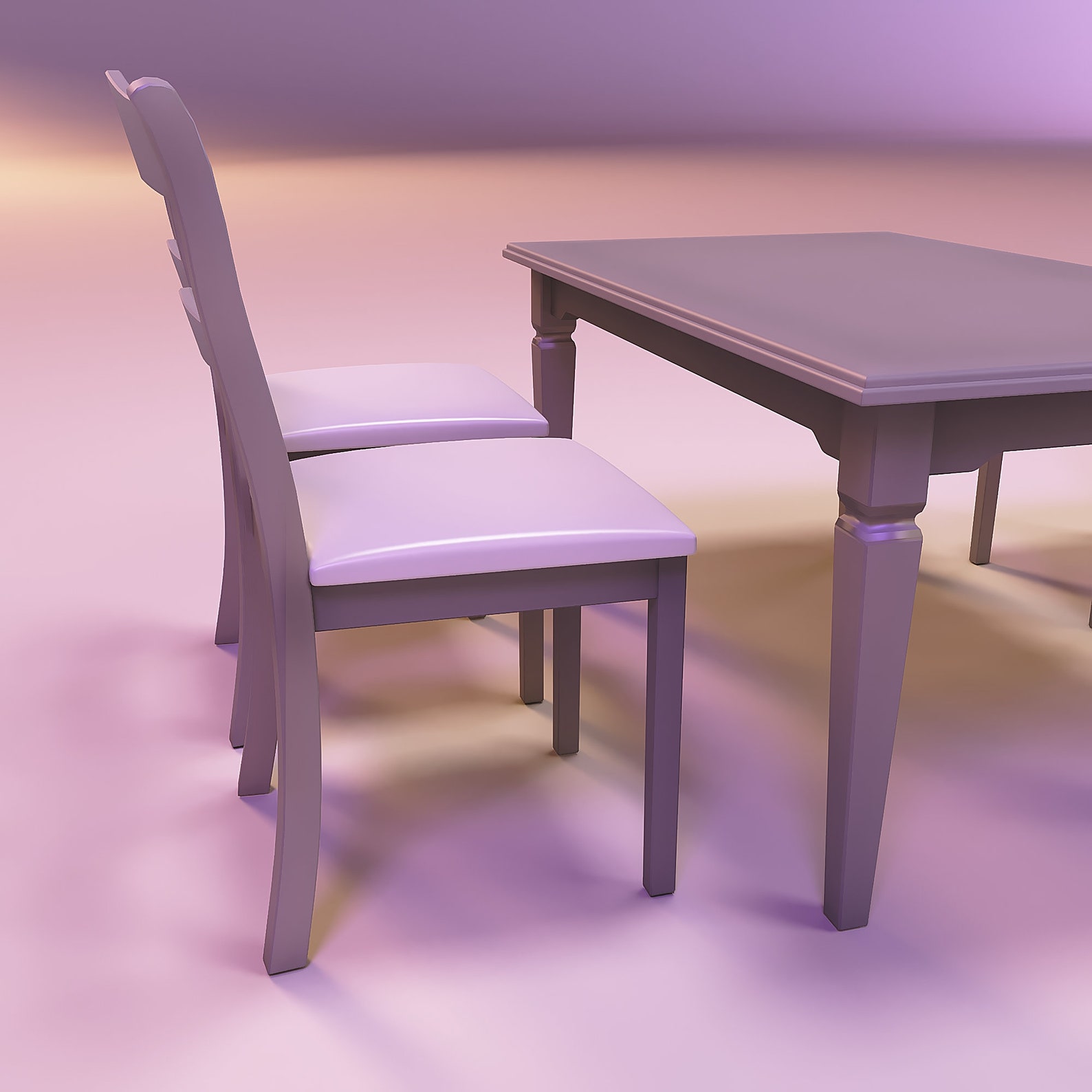 Farmhouse Dining Table and Chairs 3d Printed Stl Files, Doll House ...