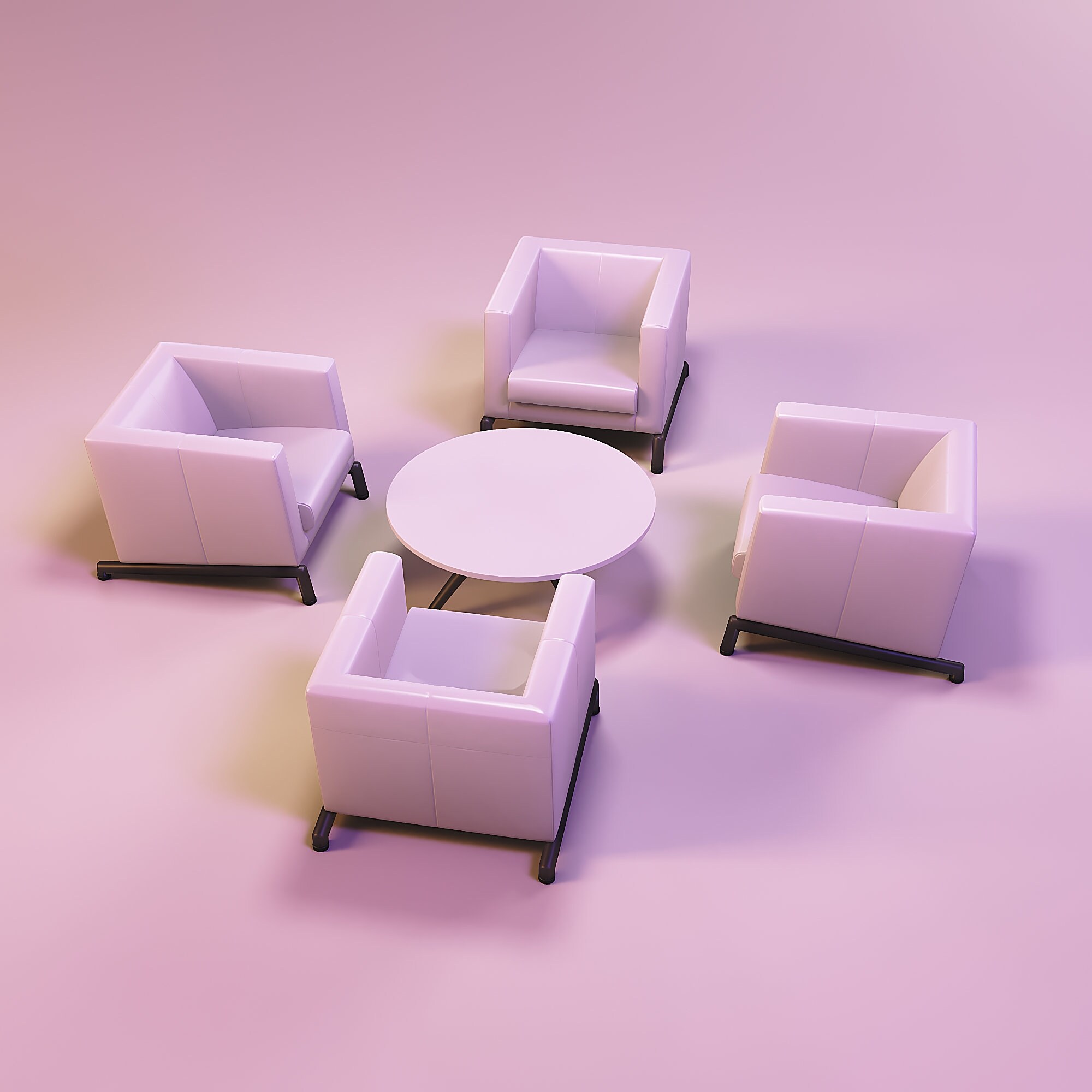 Recliner Chair and Coffee Table Kit 3d Printed Stl Files, Dollhouse ...