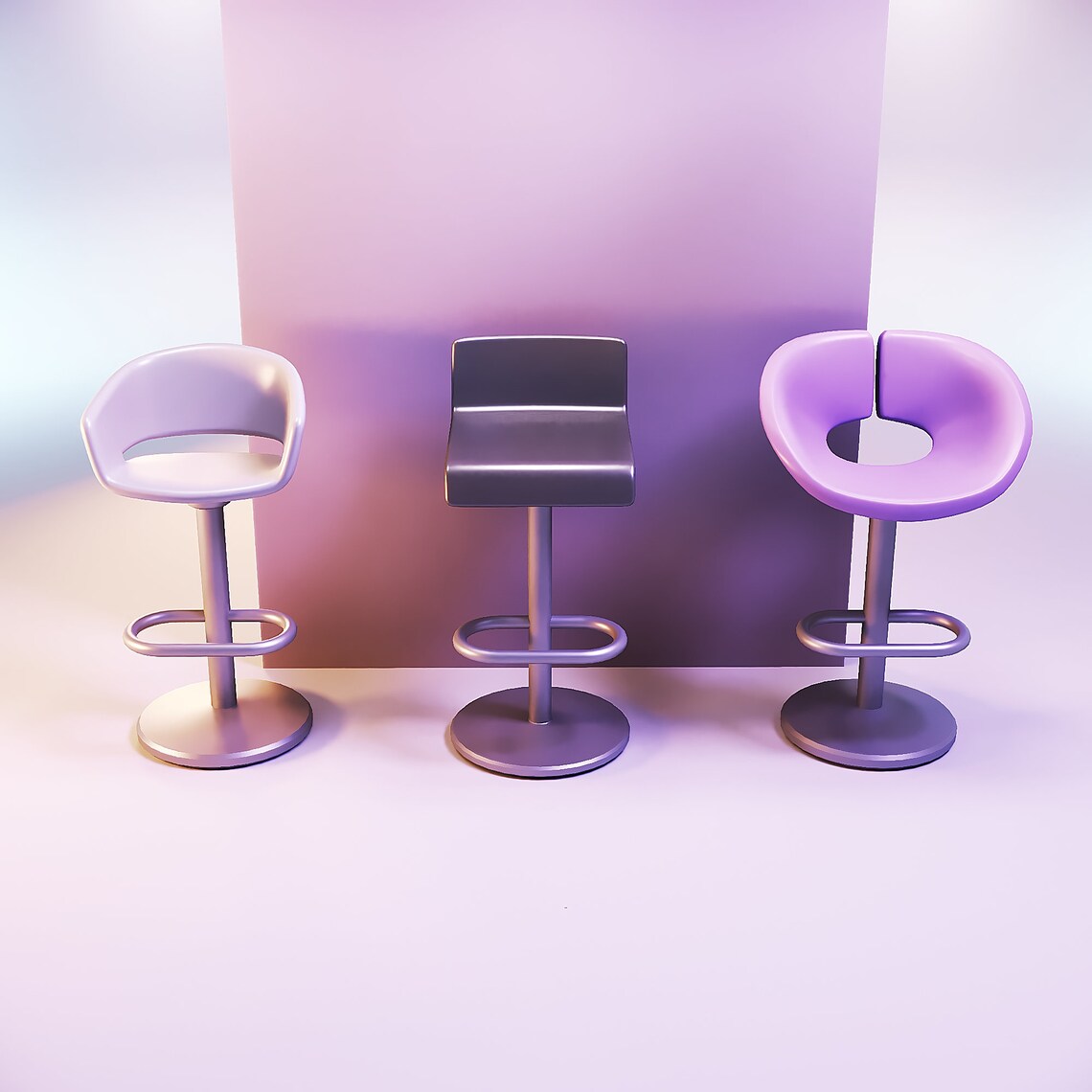 Bar Stools Set 3d Printed Stl Files, Gabby Dollhouse Toy, Miniature ...