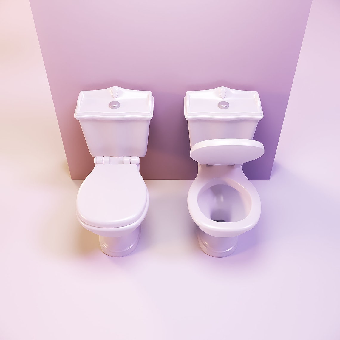 Miniature Dollhouse Furniture Toilet With Opening Lid 3d Printed Files ...