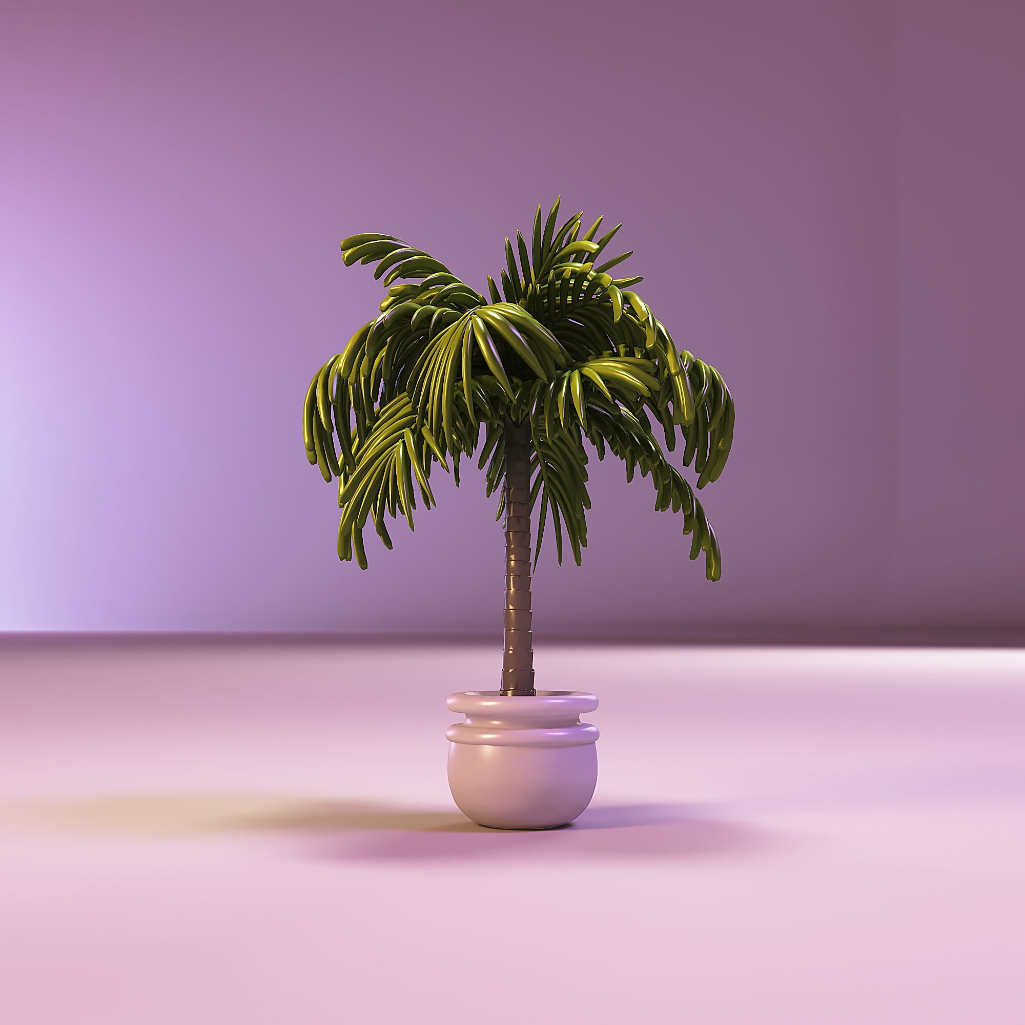 Miniature Dollhouse Furniture Plant Palm Tree in Pot 3d Printed Files ...