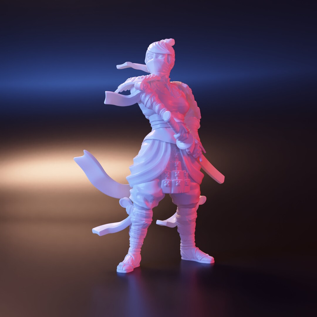 Anime Kunoichi Ninja 3d Printed Files Stl, Digital Print Set Character ...