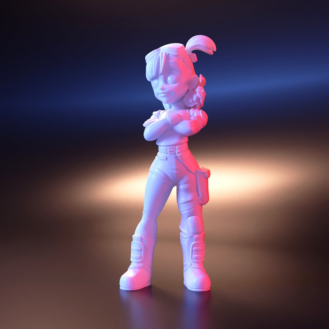 Anime Bulma Girl 3d Printed Files Stl, Digital Print Set Character ...