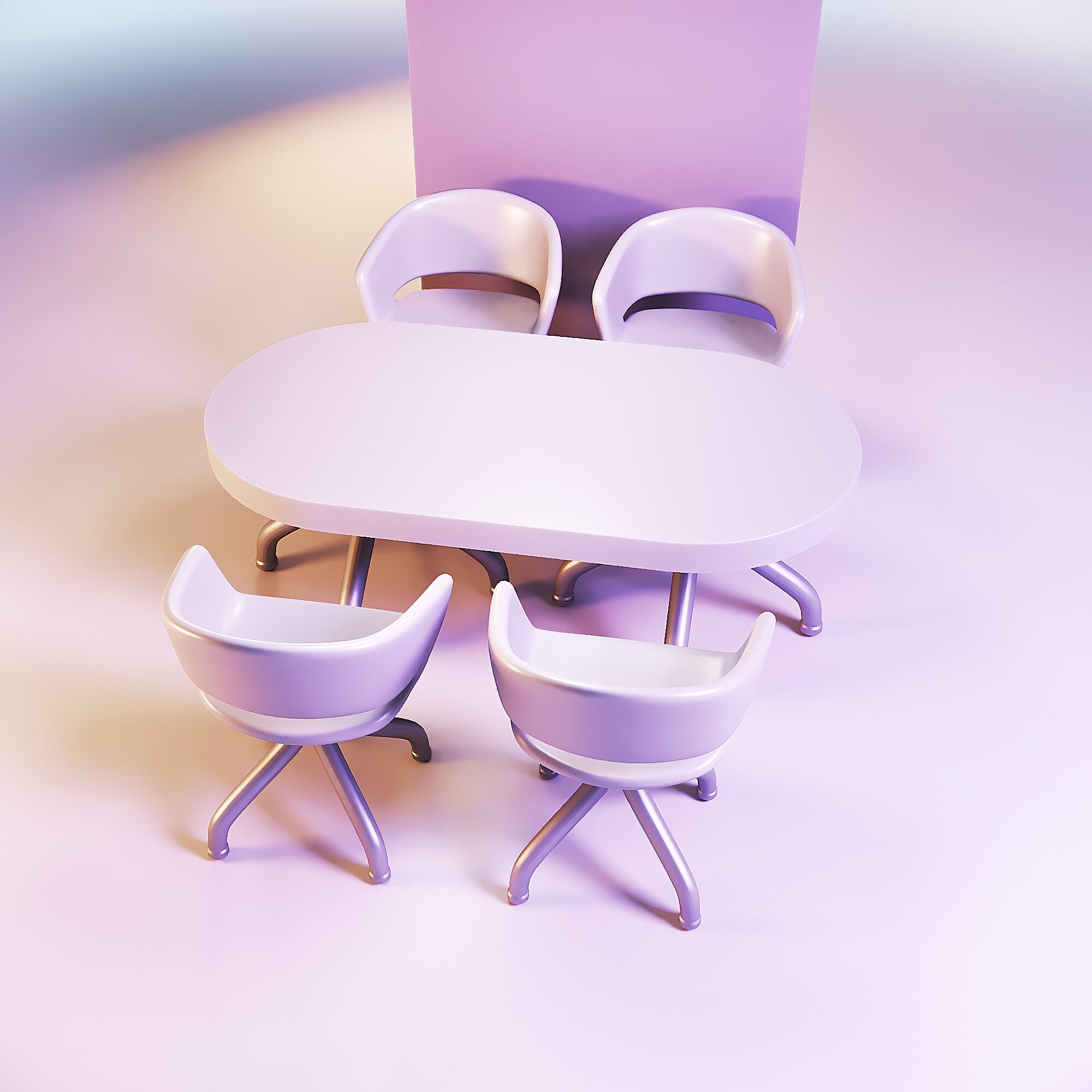 Table and Chairs 3d Printed Stl Files, Gabby Dollhouse Toy Dining Table ...