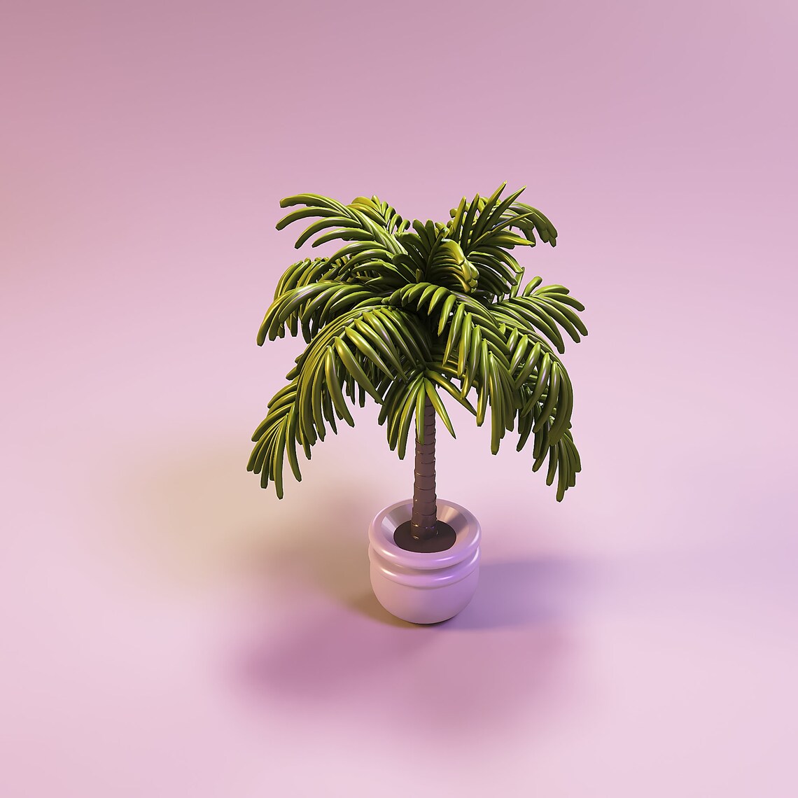 Miniature Dollhouse Furniture Plant Palm Tree in Pot 3d Printed Files ...