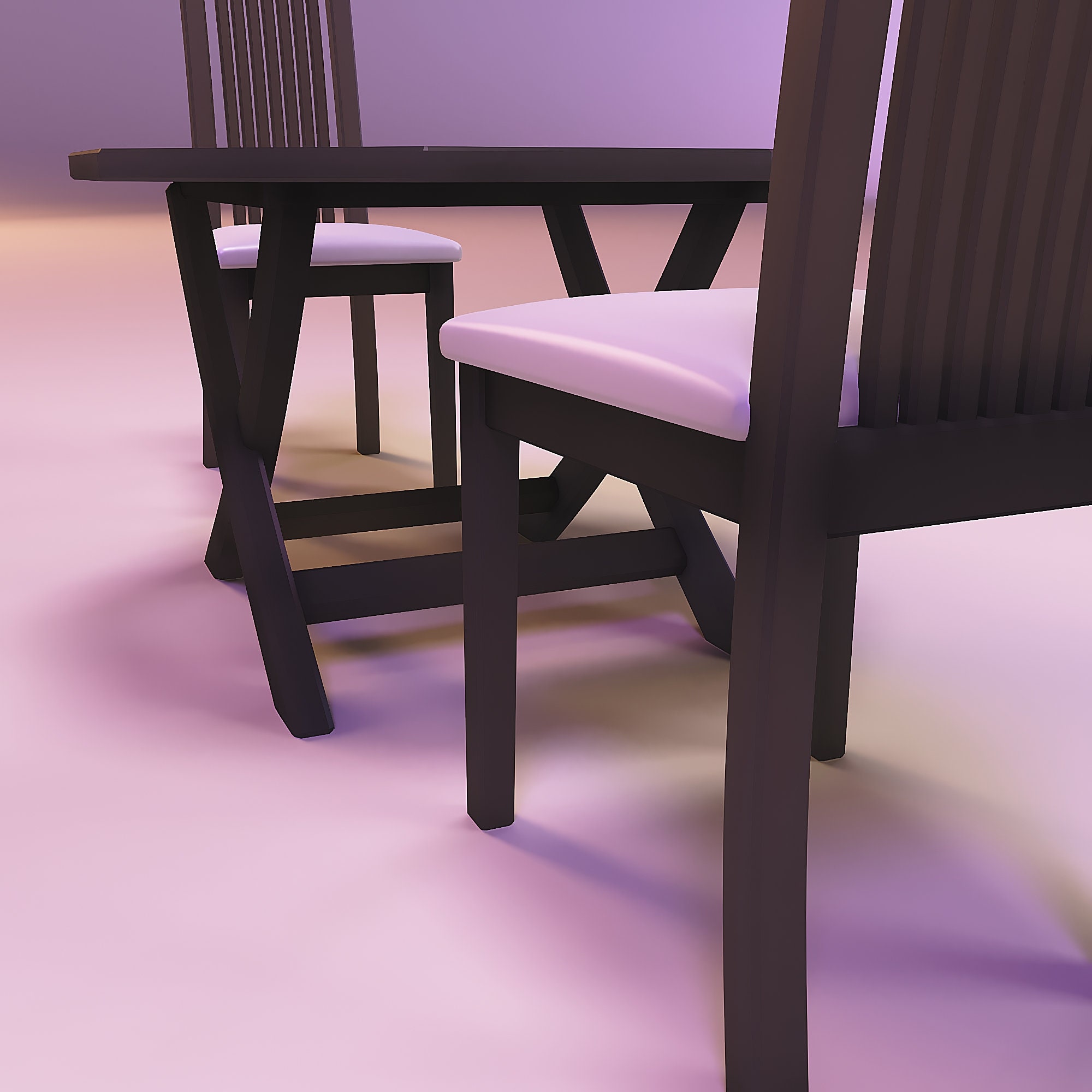 Farmhouse Dining Table and Chairs 3d Printed Stl Files, Doll House ...