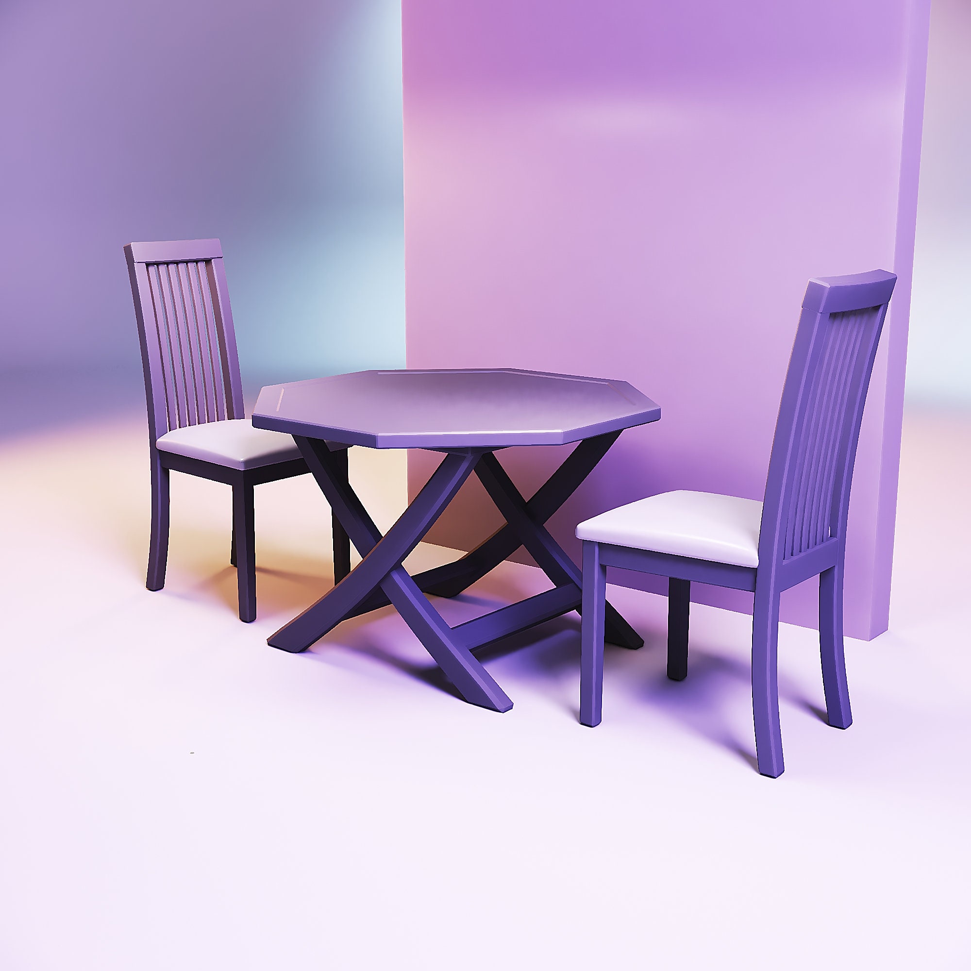 Farmhouse Dining Table and Chairs 3d Printed Stl Files, Doll House ...