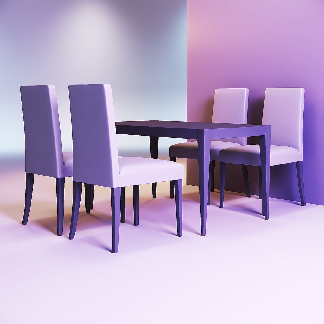 Dining Table and Chairs 3d Printed Stl Files, Gabby Dollhouse Toy ...