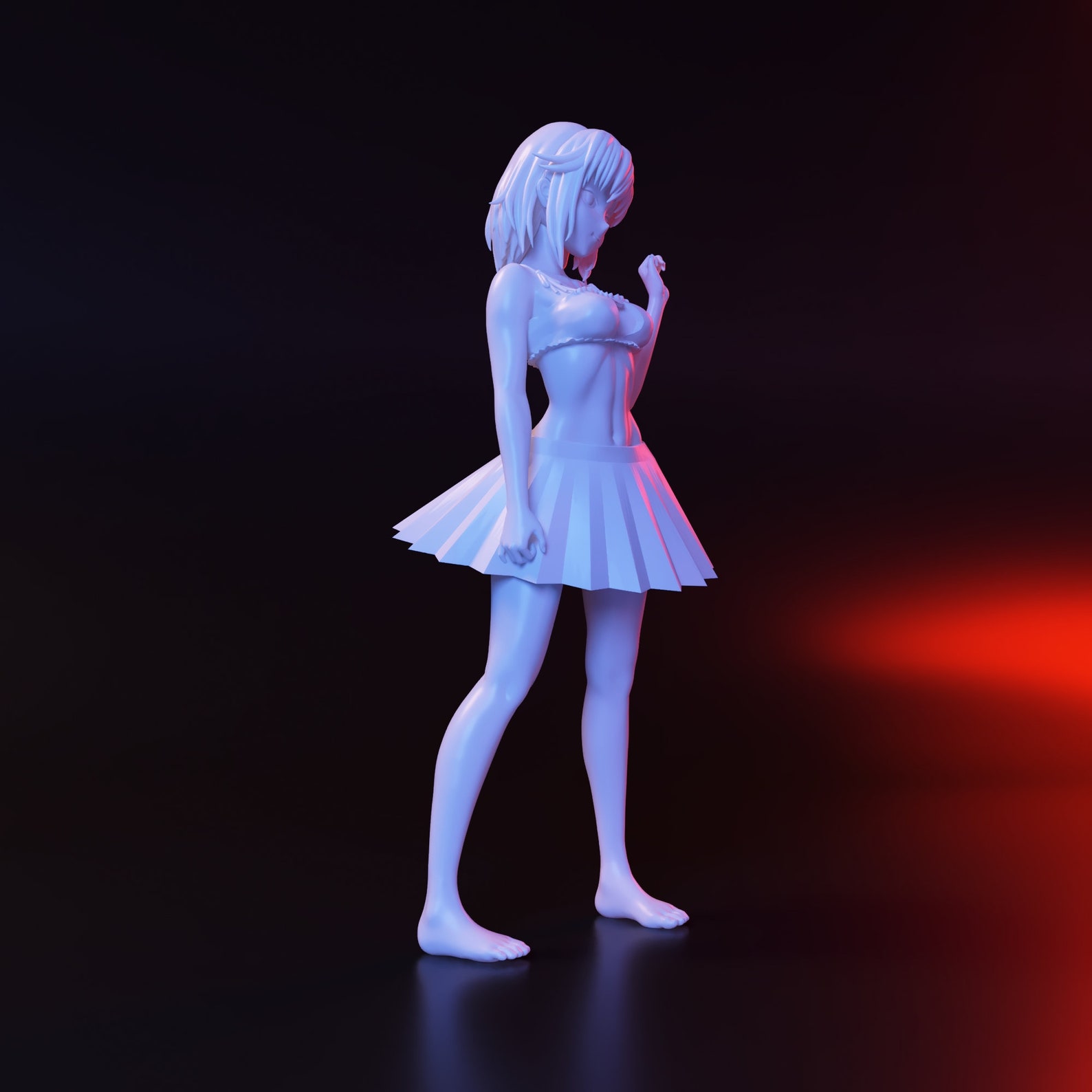 Anime Nekolin 3d Printed Files Stl Digital Print Set Etsy