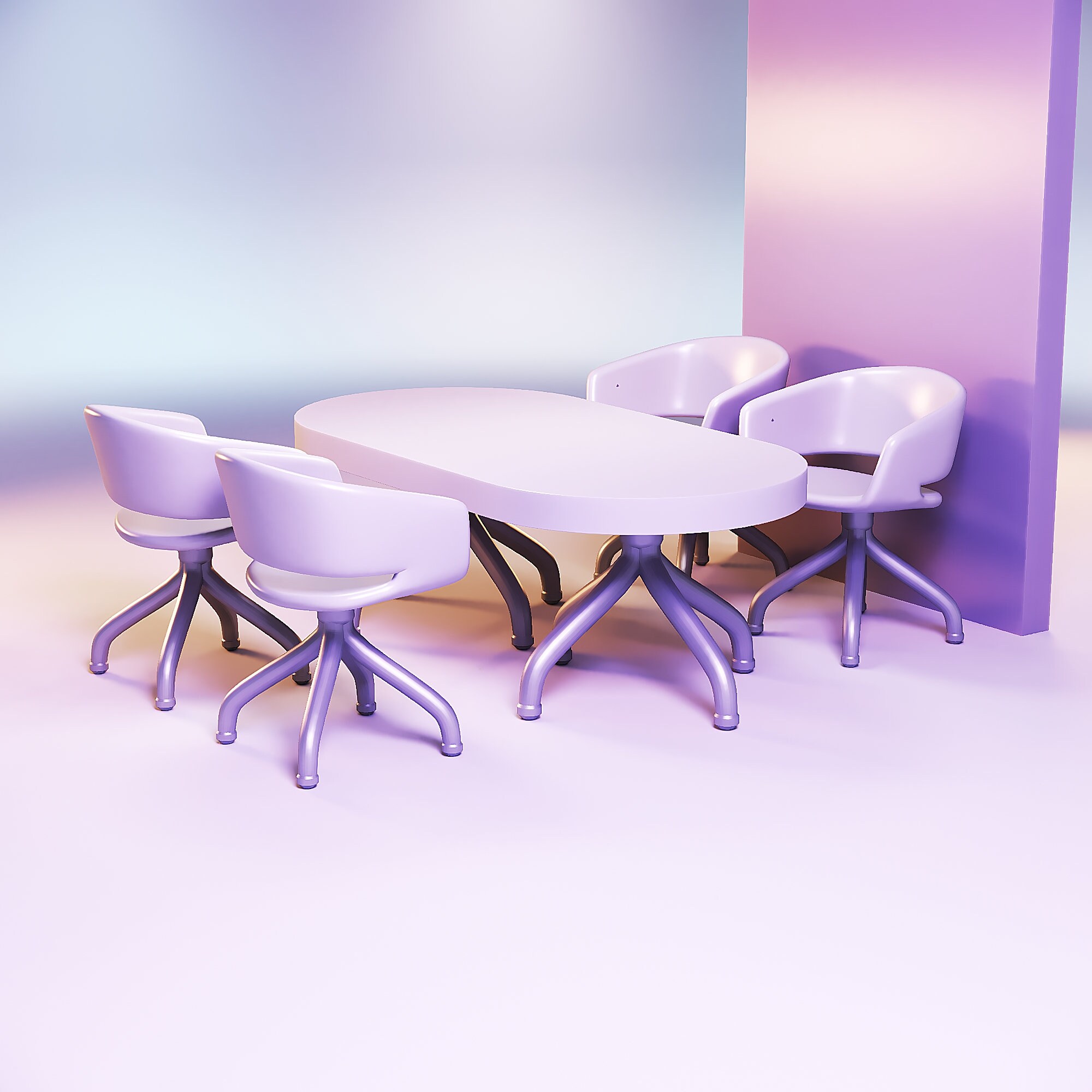 Table and Chairs 3d Printed Stl Files, Gabby Dollhouse Toy Dining Table ...