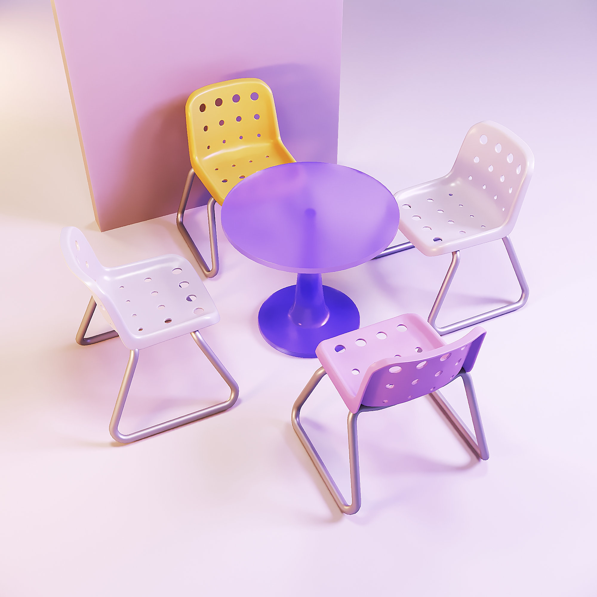 Doll Table and Chair 3d Printed Stl Files, Dollhouses for Adult ...