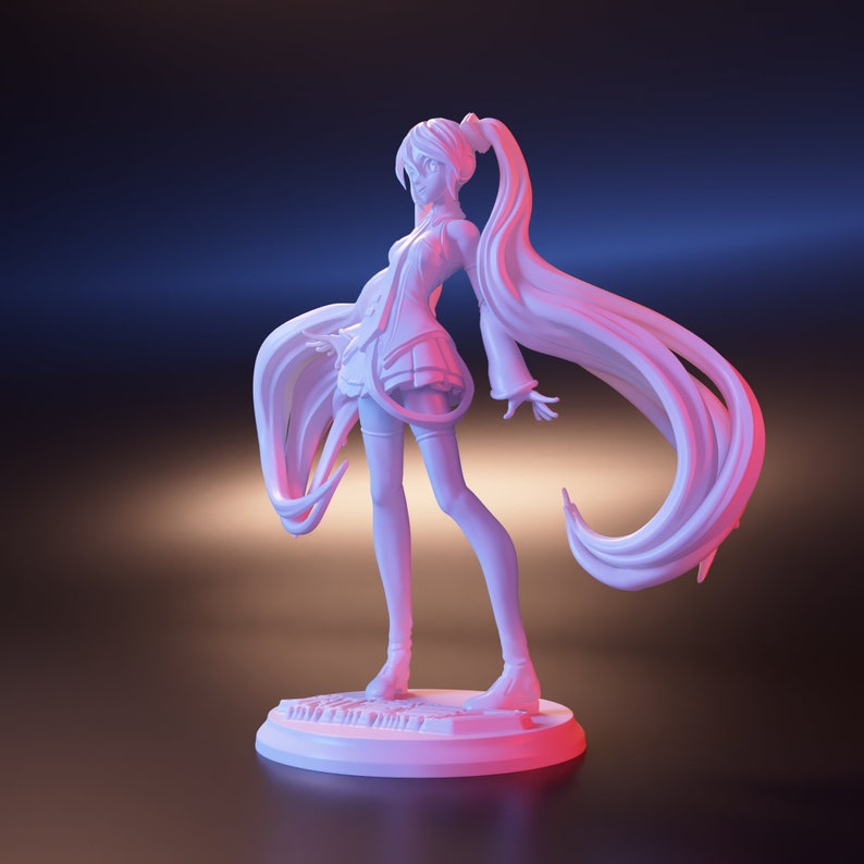 Anime Miku Hatsune 3d Printed Files Stl Digital Instant Download Etsy