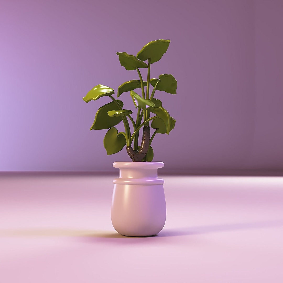 Miniature Dollhouse Furniture Flower Plant in Pot 3d Printed Files Stl ...