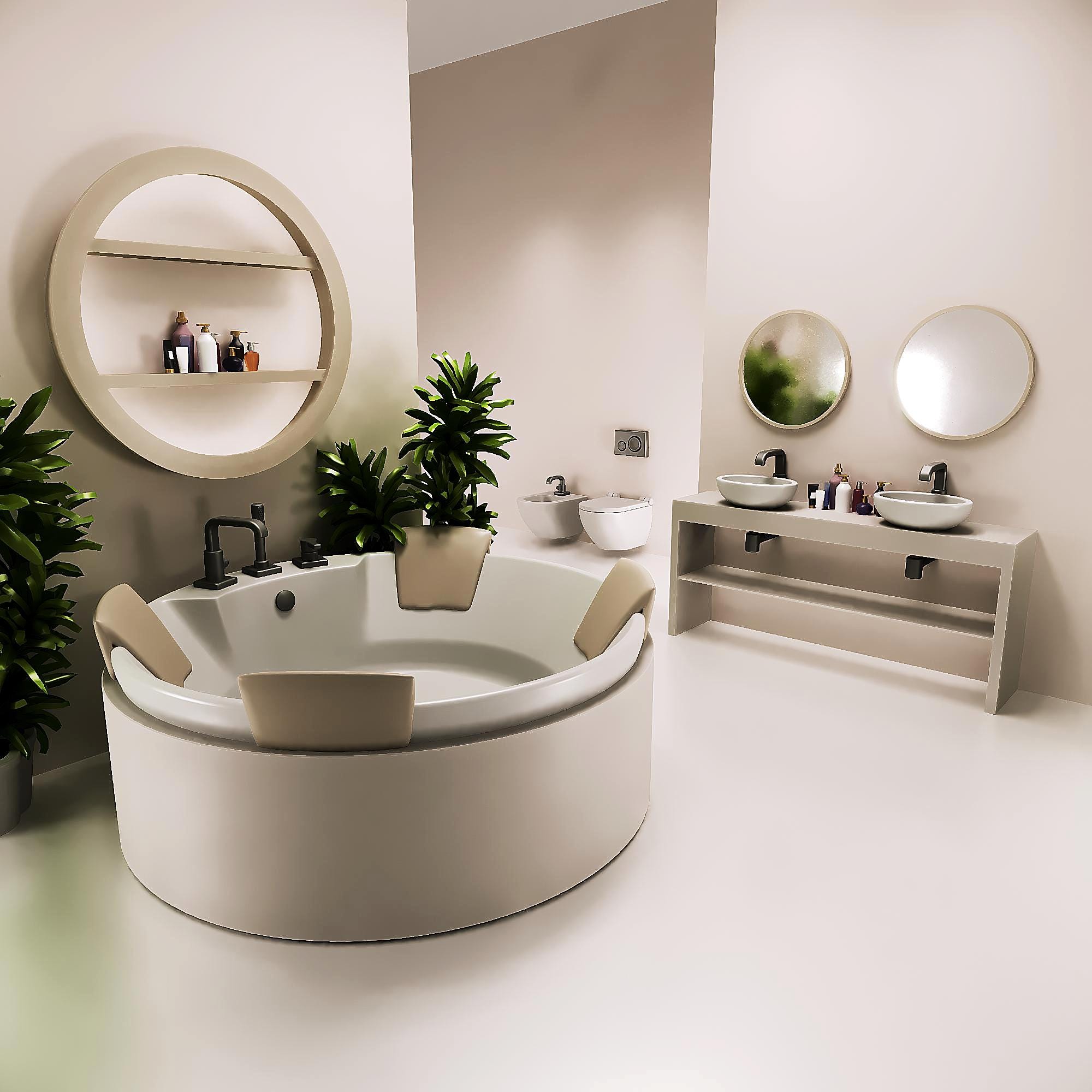 STL 3D Print File - Dollhouse Bathroom Set - 1:12 Scale Jacuzzi - Etsy