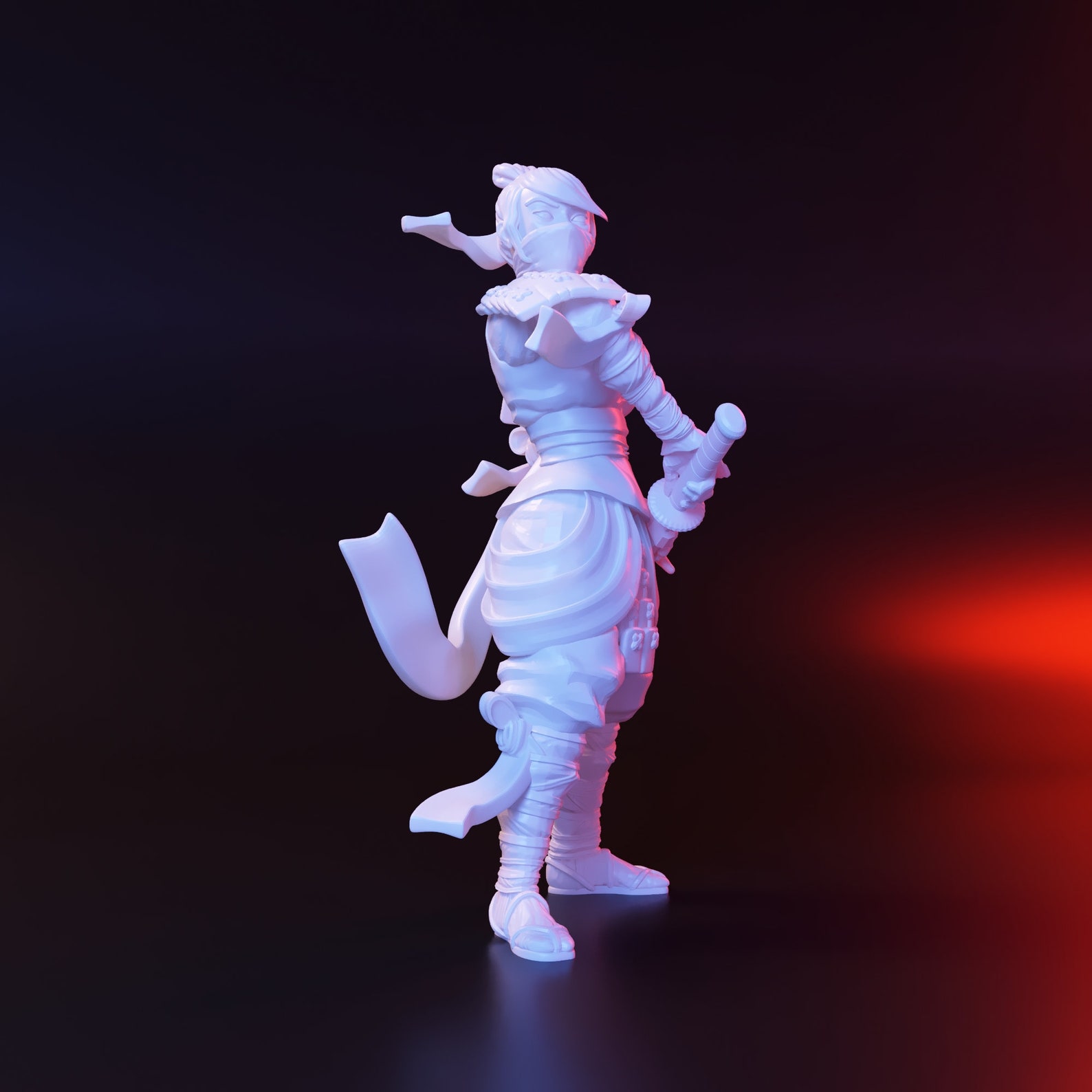 Anime Kunoichi Ninja 3d Printed Files Stl, Digital Print Set Character ...