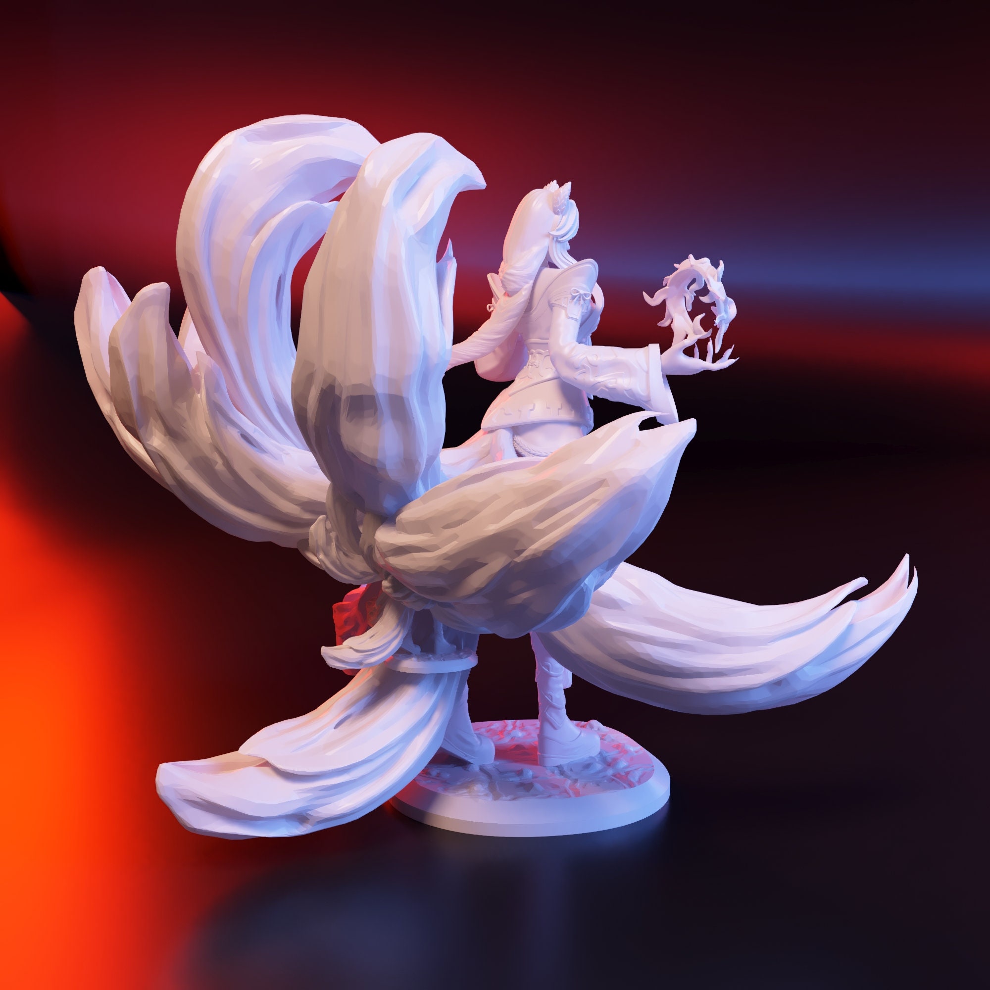 Anime Ahri League of Legends 3d Printed Files Stl, Digital Print Set ...