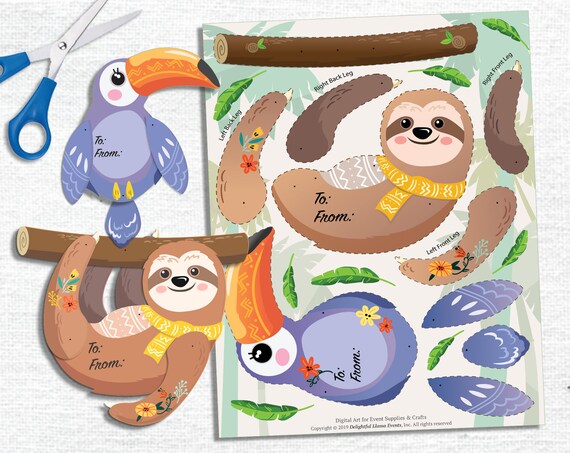 Articulated Paper Animals Instant DIY Download 2 Jungle | Etsy