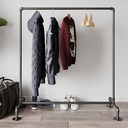 Free Standing Clothes Rack Collapsible Clothing Rack / - Etsy
