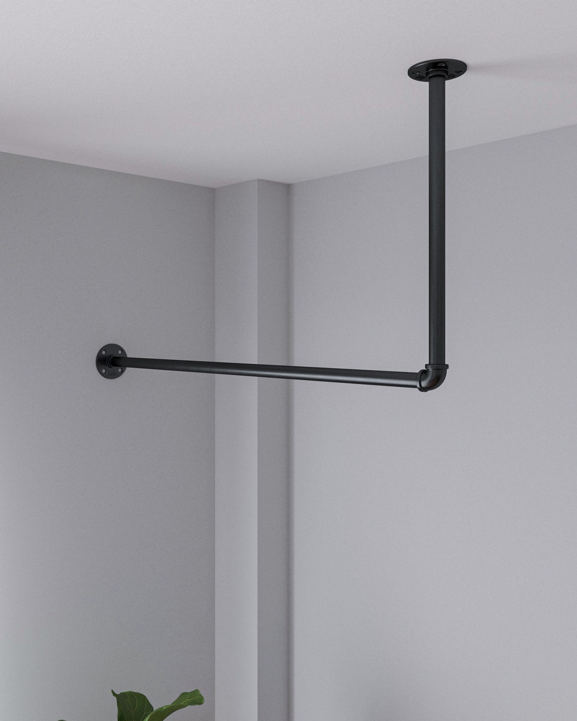 L Shape Corner Clothes Rail Clothes Hanger Wall Mounted Rail - Etsy Ireland