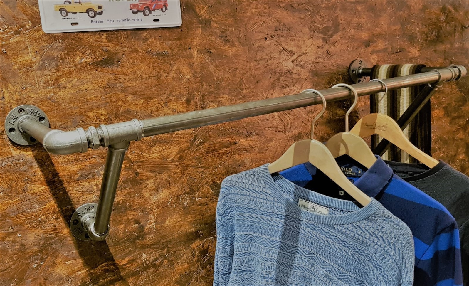 Wall Mounted Clothes Rack Wall Mounted Clothes Rail Garment | Etsy