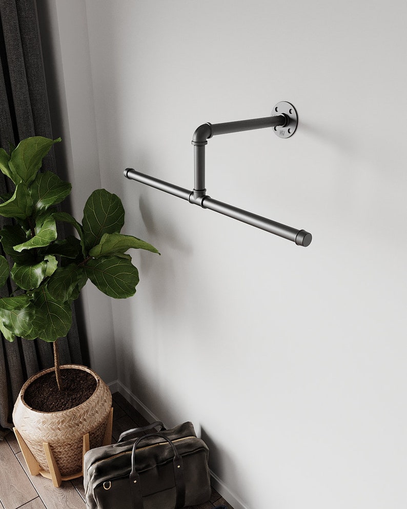 Heavy Duty Wall Mounted Clothes Rack Wall Mounted Clothes | Etsy UK