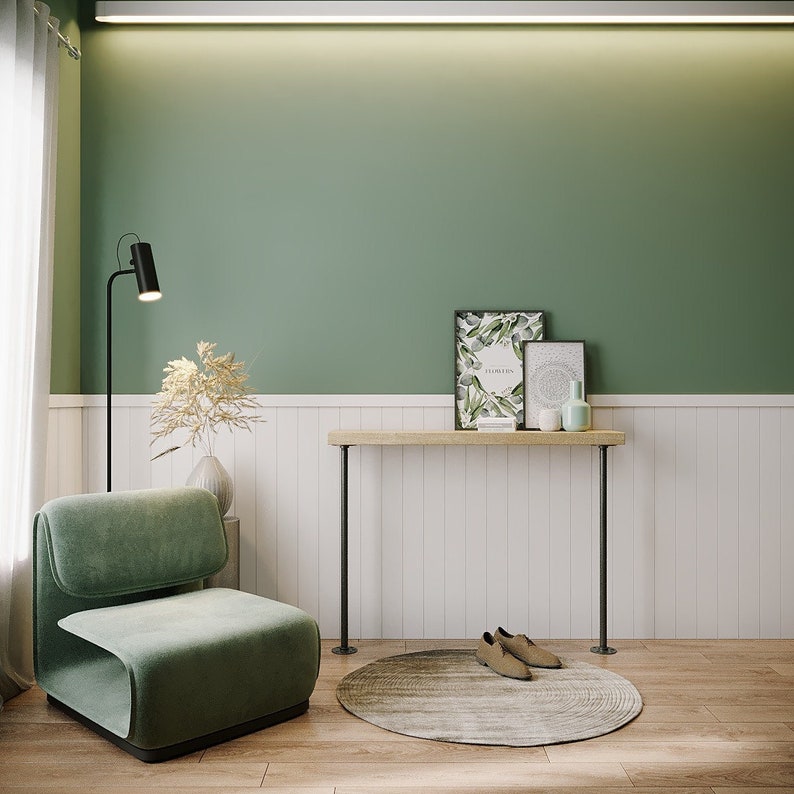 Radiator Console Slimline Table With Pipe Legs 15cm Depth - Etsy